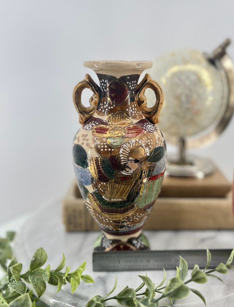 Vintage Hand Painted Japanese Satsuma Pottery Samurai Moriage - Etsy