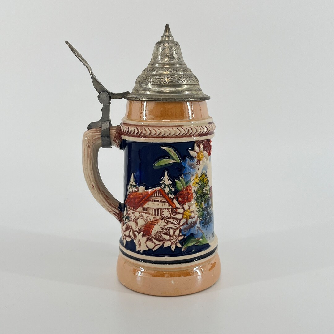Vintage Hand Painted Mini Beer Stein Tankard Wiesbaden Kurhaus ...