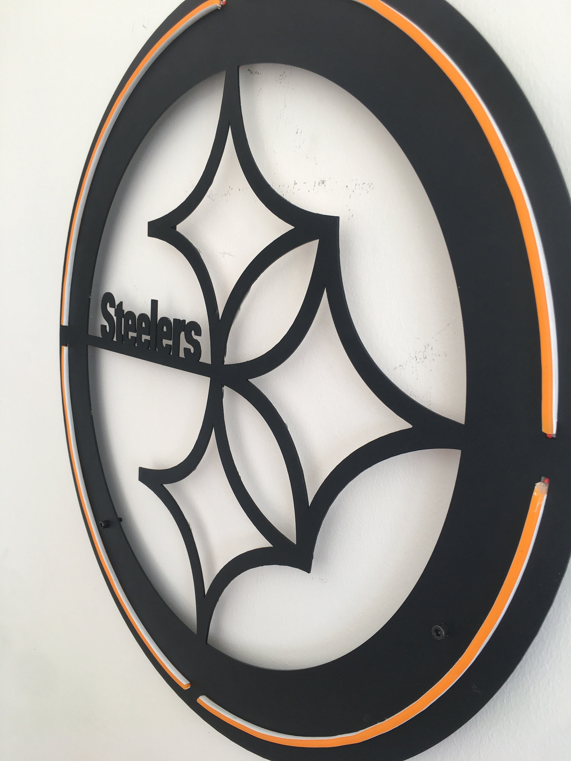 Pittsburgh Steelers Neon Led Metal Wall Sign, Steelers Mancave Decor ...