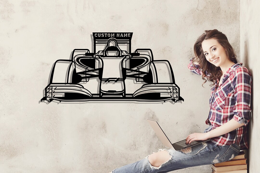 Custom Formula F1 Car Silhouette Metal Wall Decor, Formula Lover Gift, Motorsports Gift, Race ...