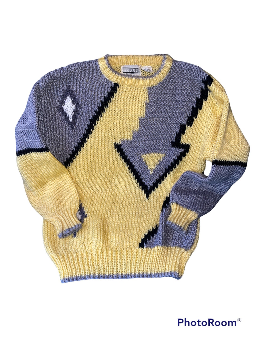 Vintage 80’s Forum Yellow Fun Breakfast Club Pretty in Pink Oversized ...