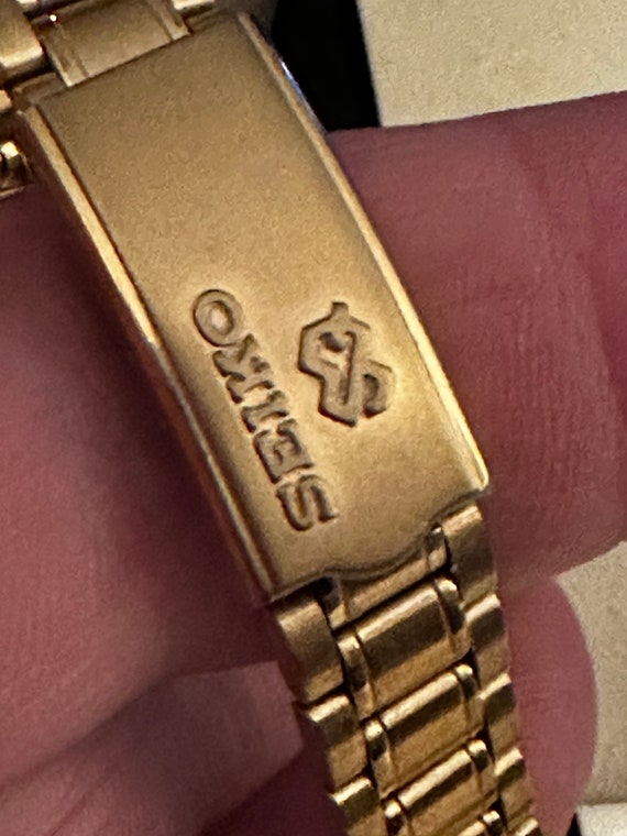 Vintage 80’s Seiko Quartz Day Date Gold Tone Sunburst… - Gem