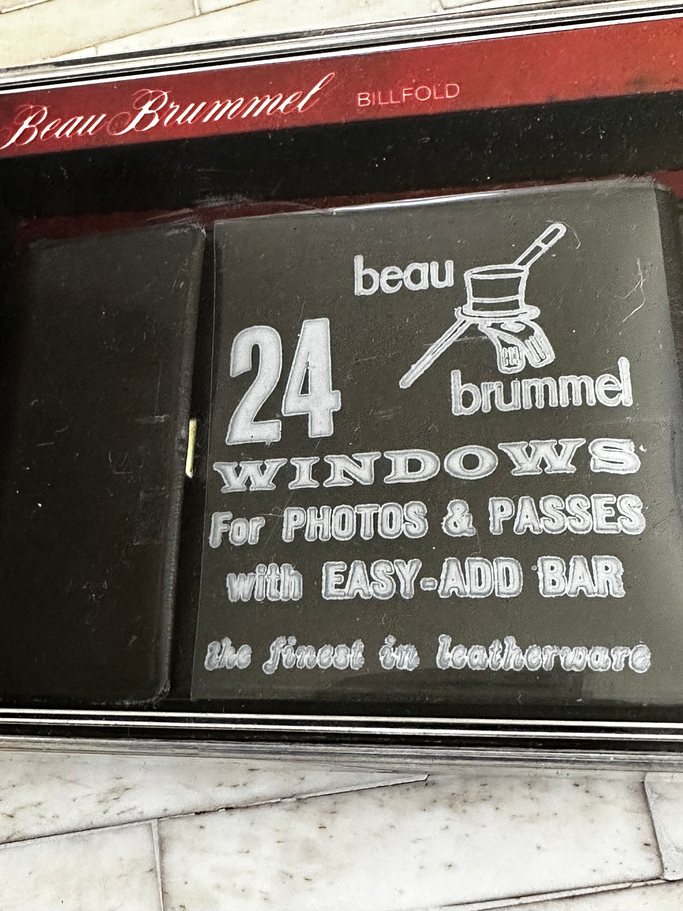 Vintage 60’s Beau Brummel Billfold Bifold Brown Leather Wallet Old ...