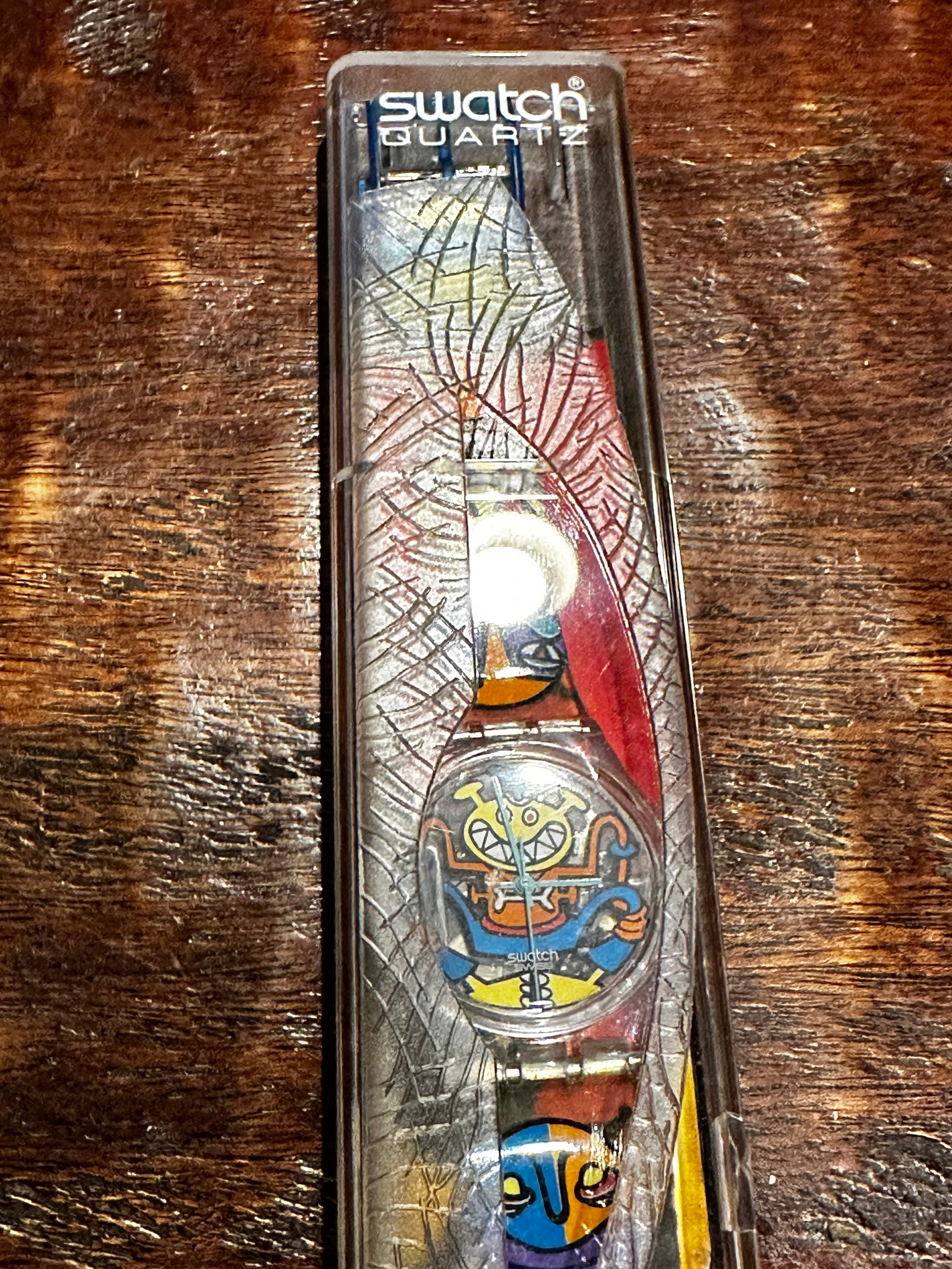 Vintage 1995 Swatch Quartz Watch Jim Avignon Pop Bones GK230 New Old ...