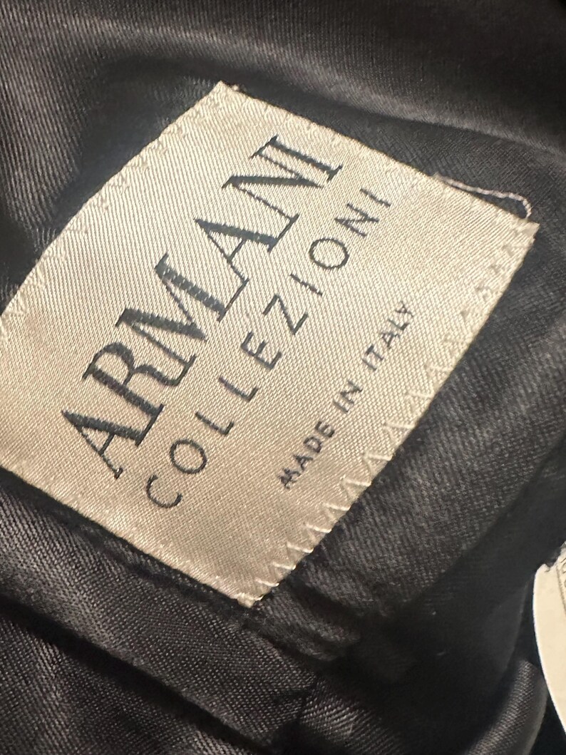 Vintage 2000’s Armani Black Wool 3 Button Overcoat Topcoat Trench Coat ...