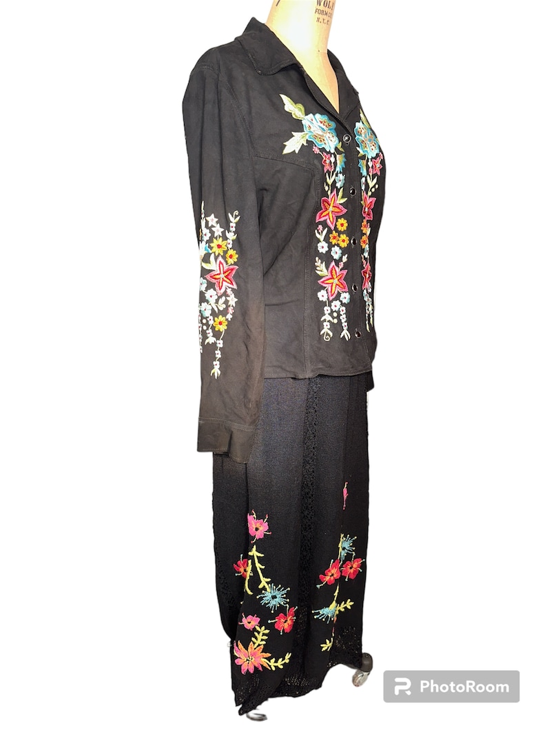 Vintage Double D Ranch Suede Leather Snap Front Embroidered Shirt ...