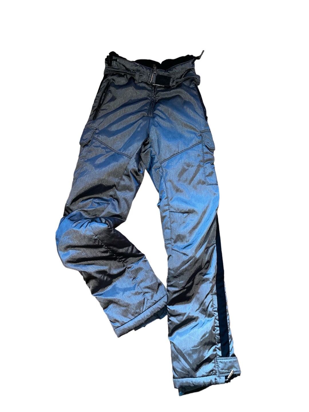Vintage 90’s Versace Sport Gray Gunmetal Metallic Elastic Waist Pockets ...