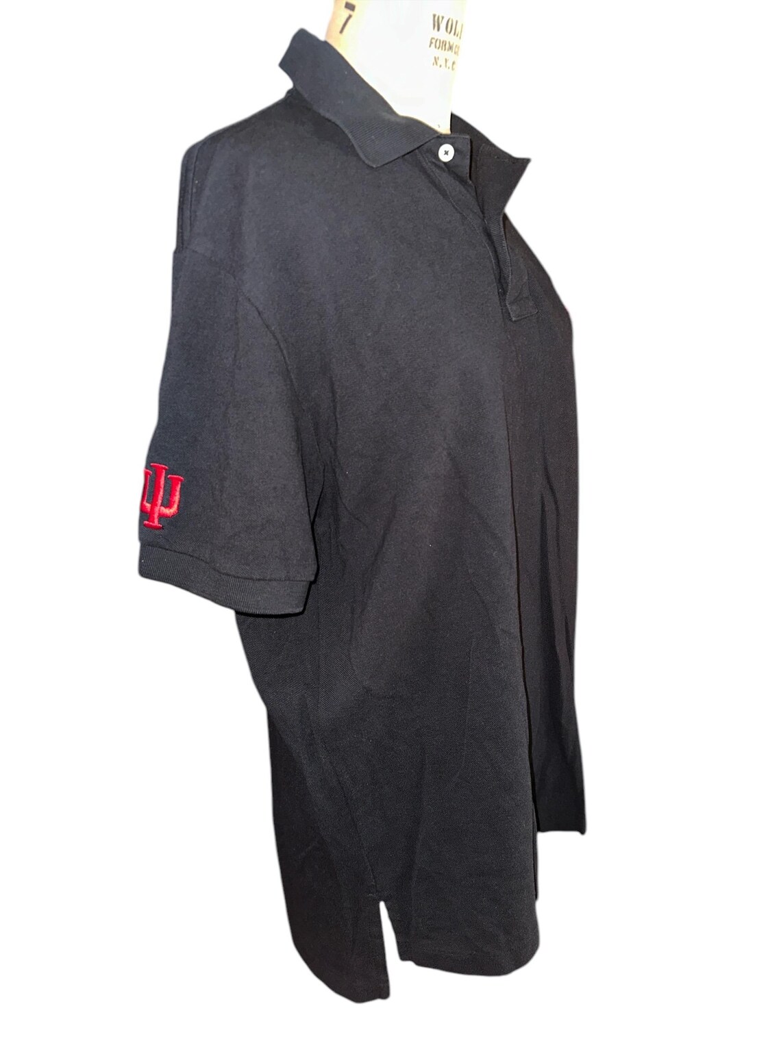 Vintage 90’s Polo Ralph Lauren Black Red Stitch Large Pony IU Indiana ...