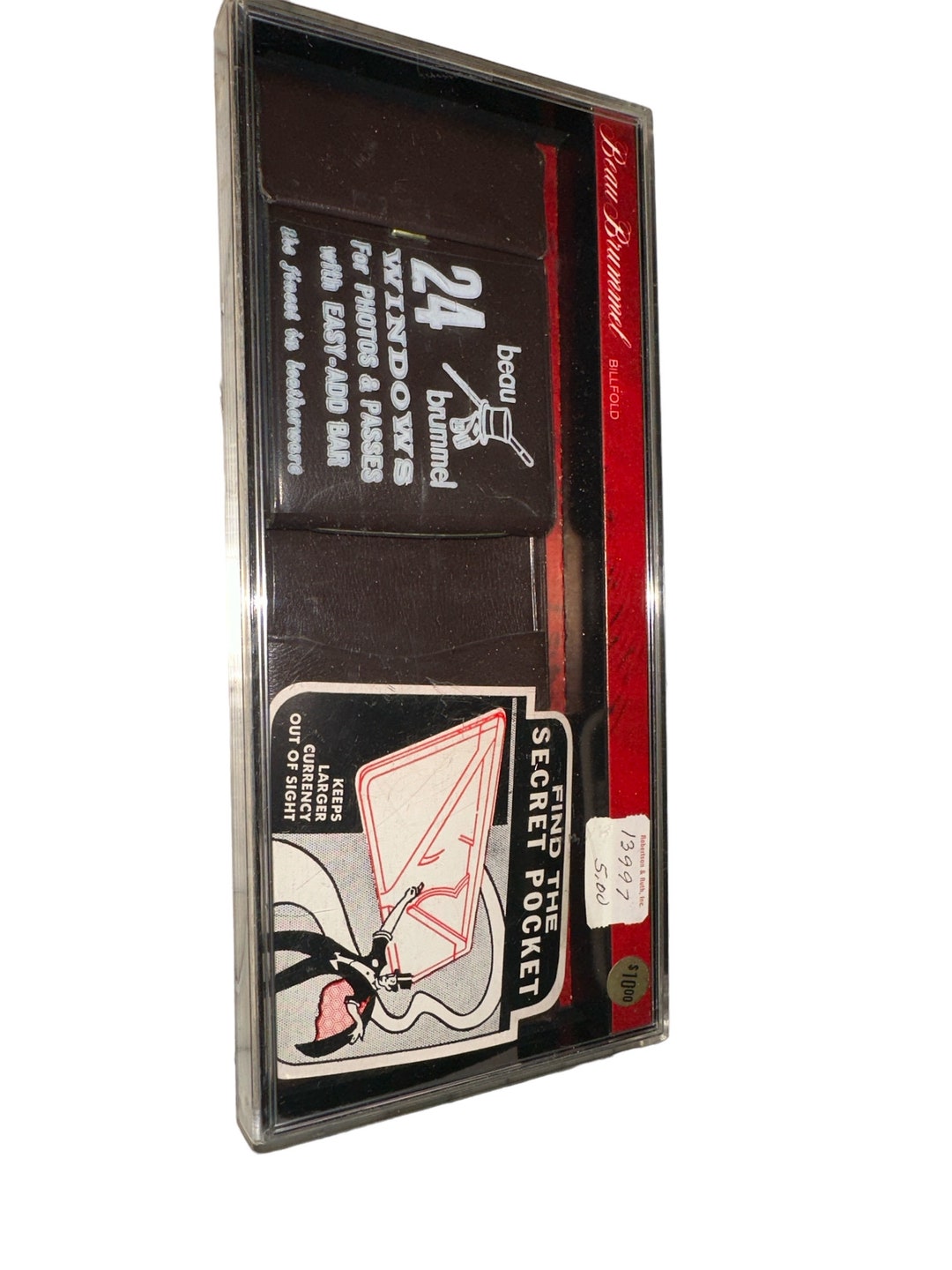 Vintage 60’s Beau Brummel Billfold Bifold Brown Leather Wallet Old ...