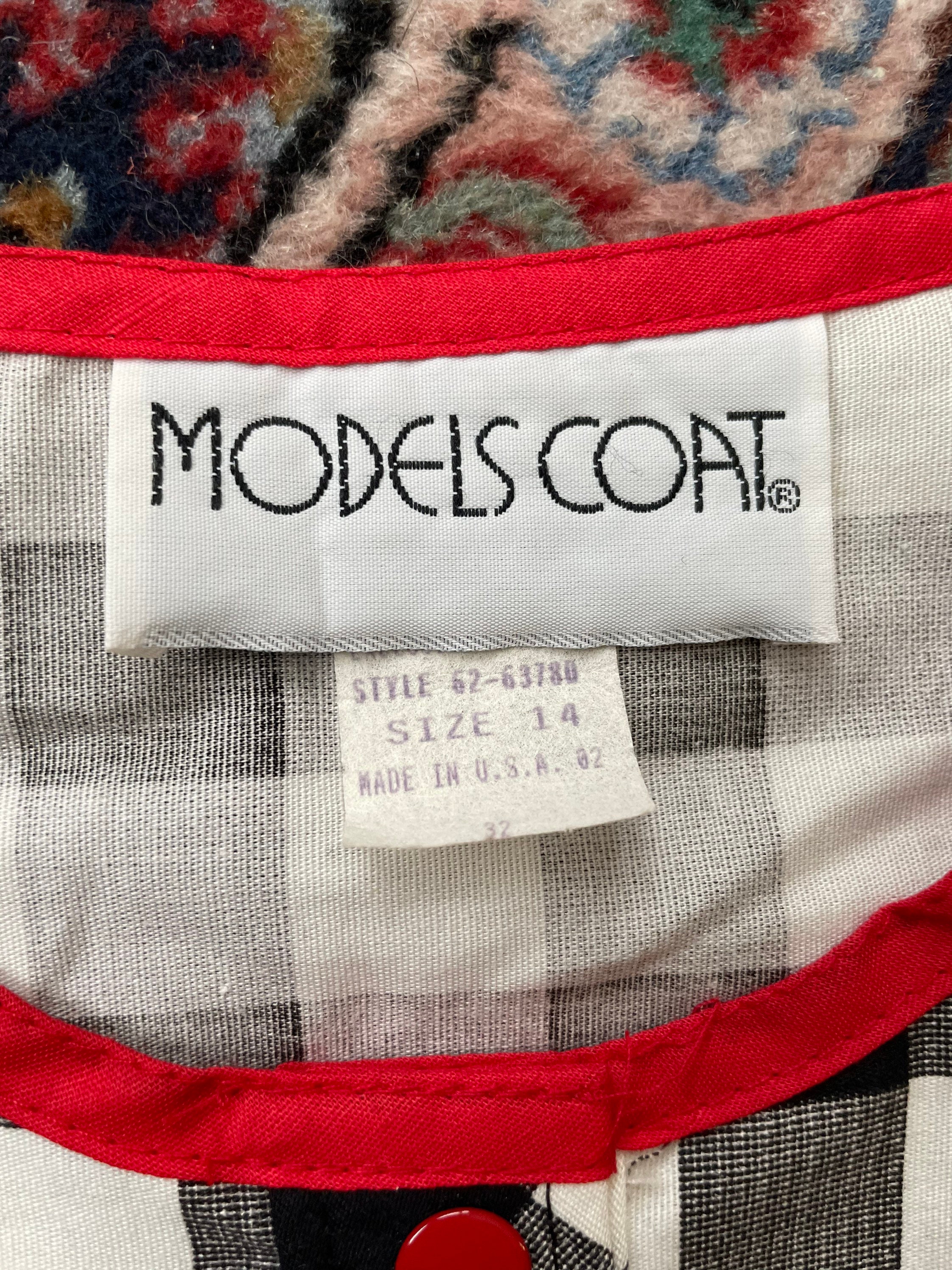 Vintage 80’s Models Coat Moo Moo House Dress Front Snap 2 Pockets Black ...