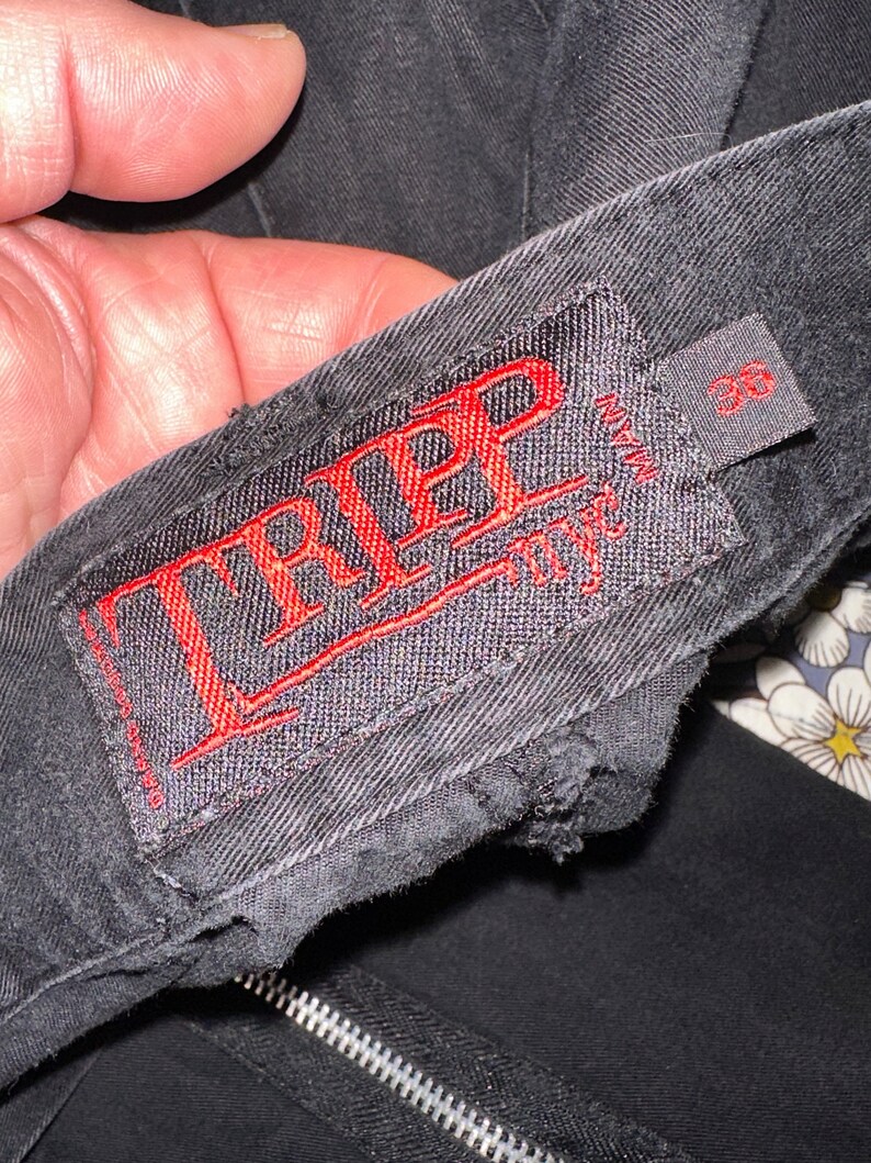 Vintage 90’s Tripp NYC Dang Goodman Rave Man Black Zipper Loops ...
