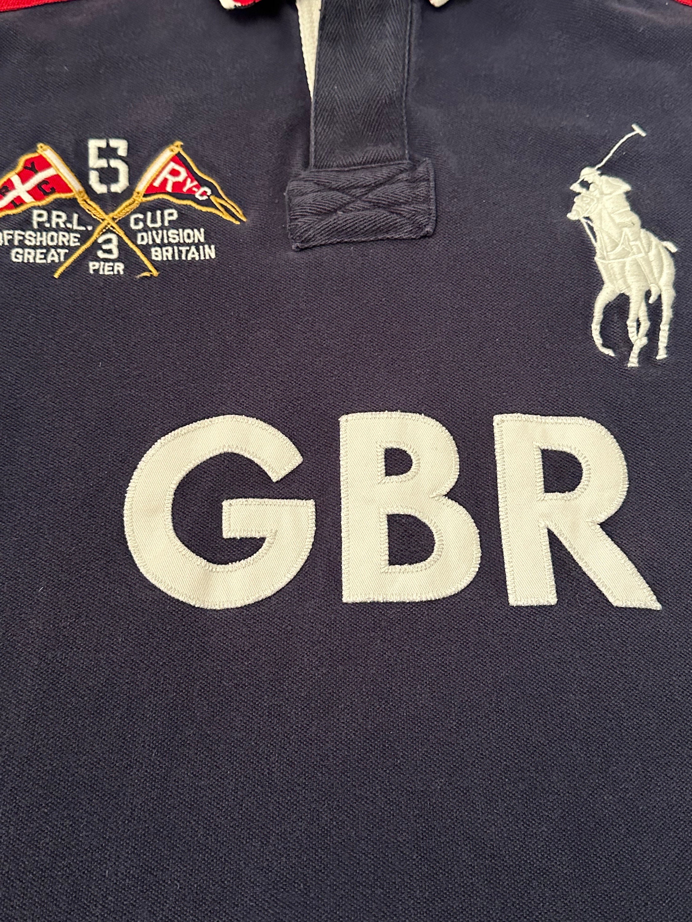 Vintage 90’s Polo Ralph Lauren Great Britain GBR Large Pony Embroidered ...