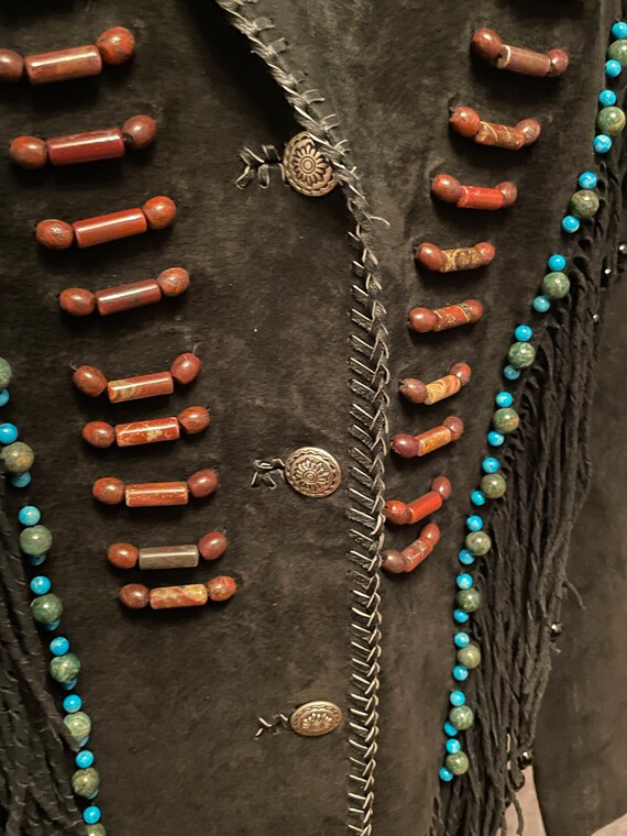 Vintage 90’s Red Clay People Suede Rockstar Hippie Hi… - Gem