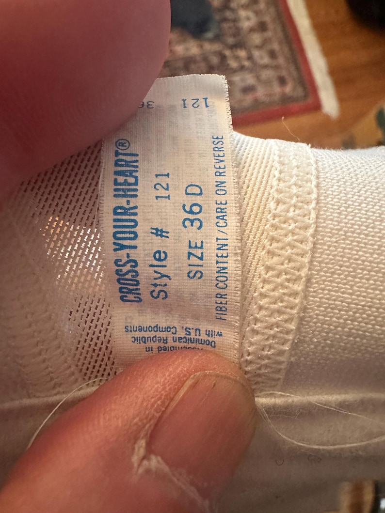 Vintage 80’s Playtex Cross Your Heart 221 Adjustable Bra 36D White Lace ...