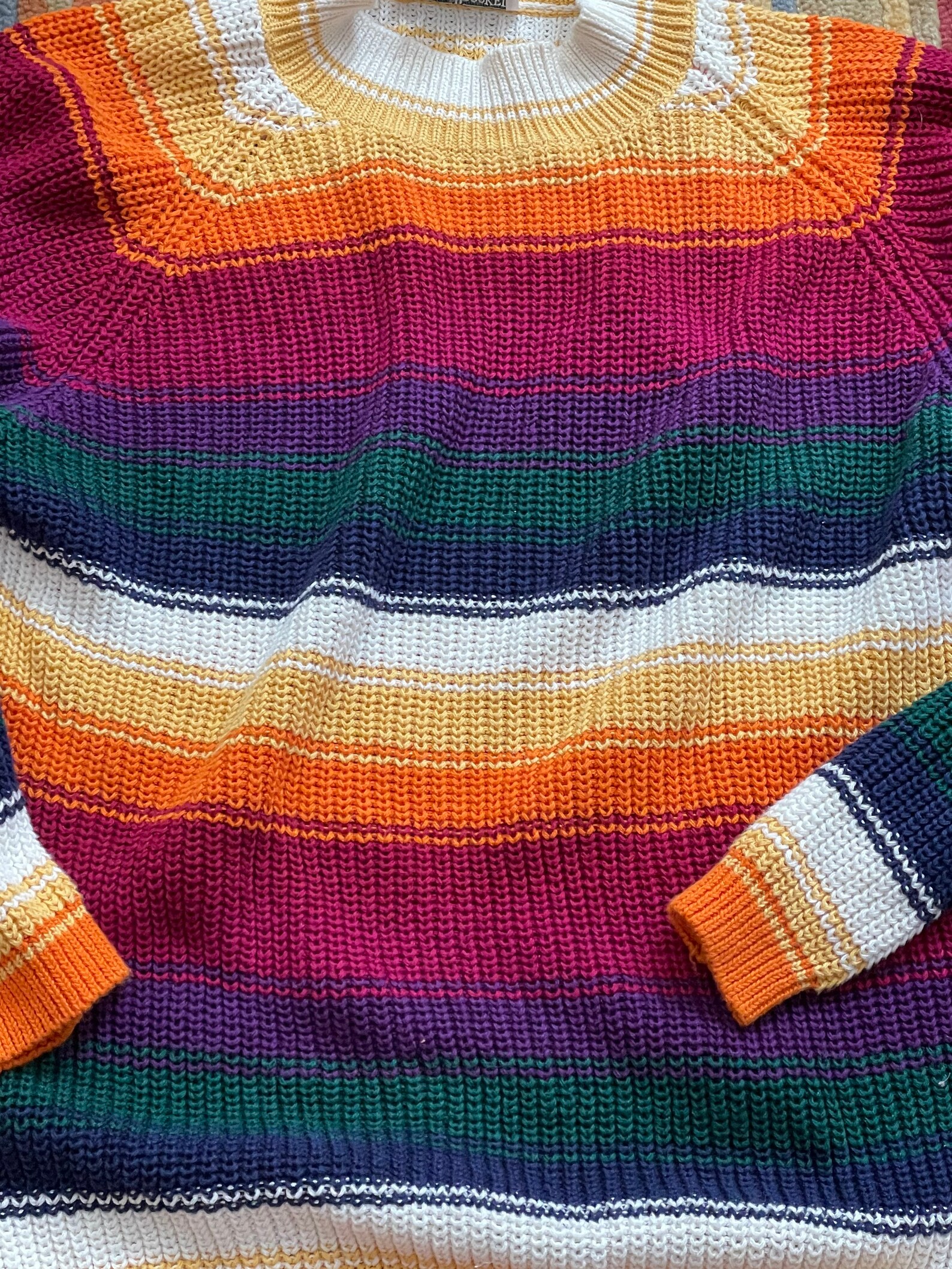 Vintage 80’s Alyssa Brooke II Colorful Multi Stripe Hip Hop Hipster ...