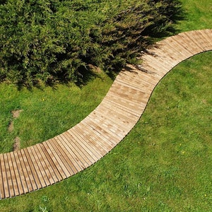 Set of 4 Wooden Pathway, Wooden Way, Wooden Path, Garden Walkway ...