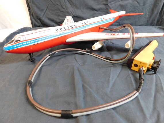 Vintage Tin Plate and Plastic Toy Jet Plane Boeing 747 Maker - Etsy