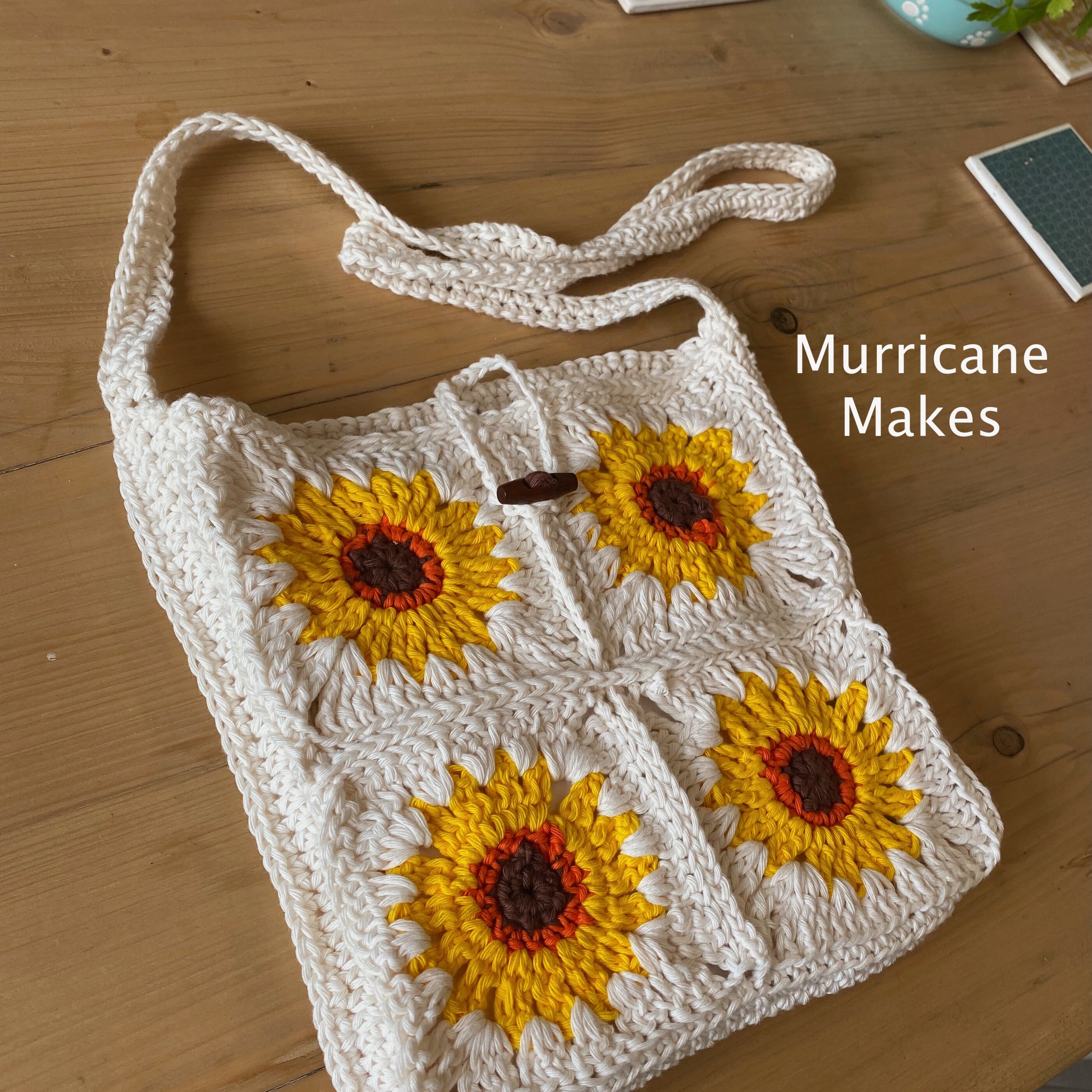 Sunflower Granny Square Bag Crochet Pattern | Stunning Bag Pattern by ...