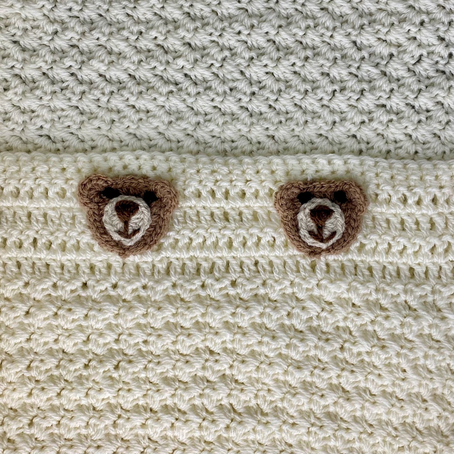 Newborn Baby Teddy Bear Gift Set Crochet Patterns | Unisex Baby Blanket ...