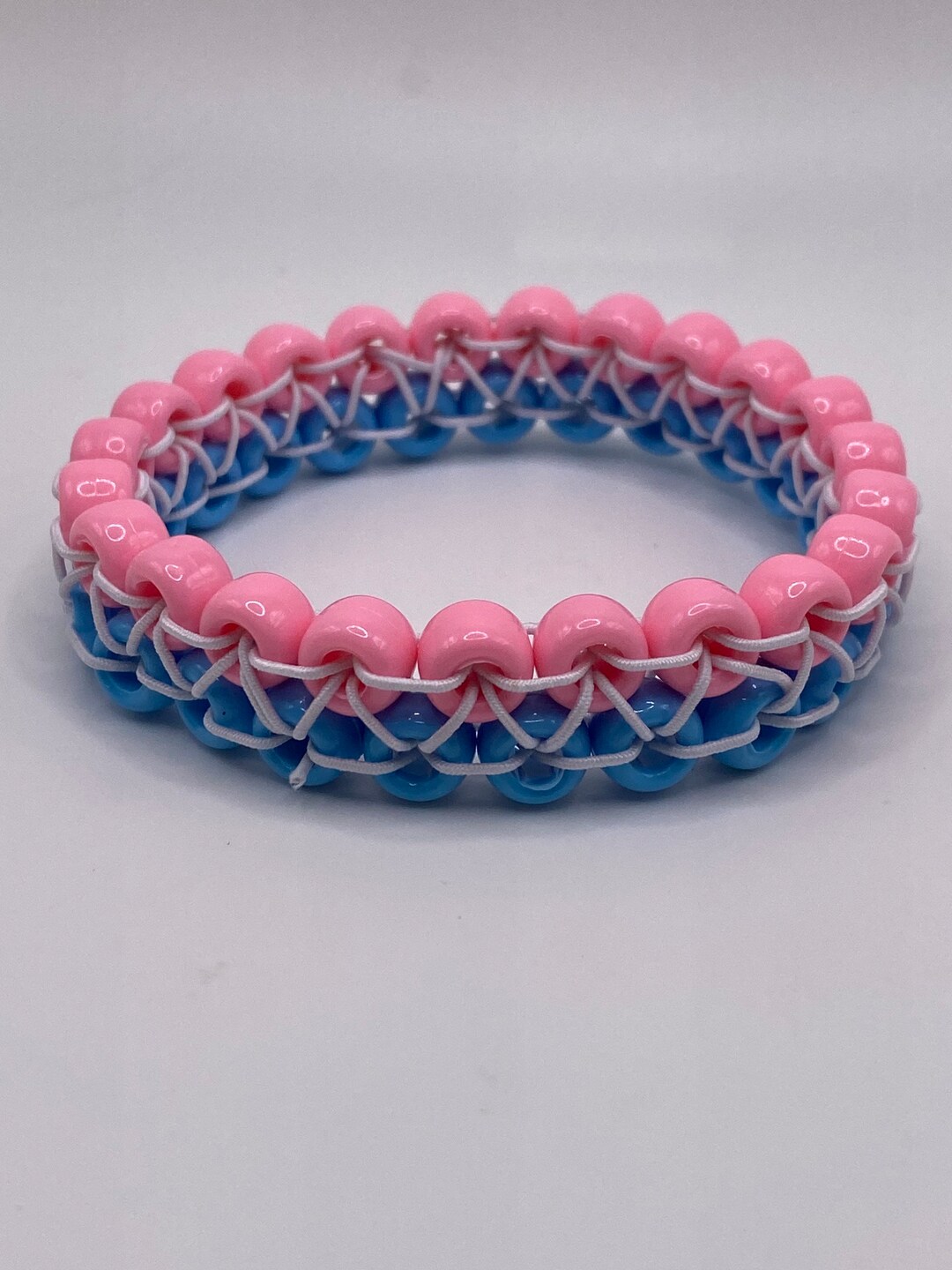 Pink and Blue Ladder Cuff - Etsy