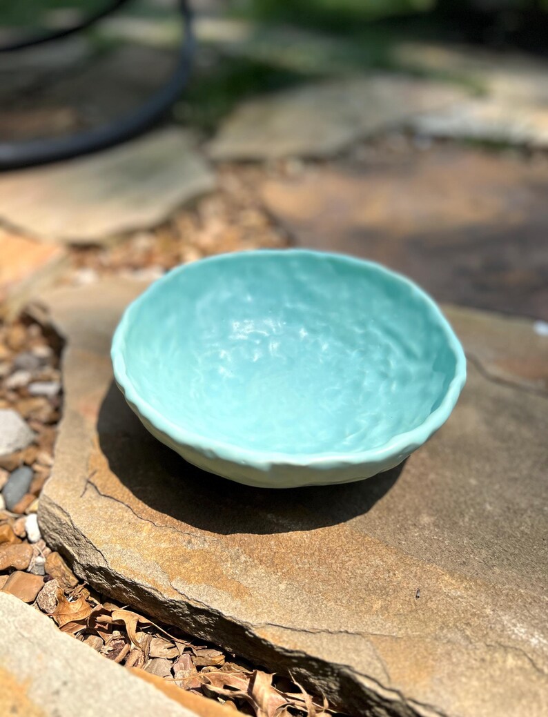 Minimalist Light Blue Pinch Bowl - Handcrafted Matte Finish Design - Etsy