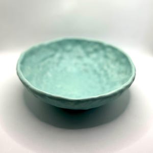 Minimalist Light Blue Pinch Bowl - Handcrafted Matte Finish Design - Etsy
