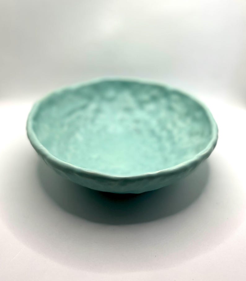 Minimalist Light Blue Pinch Bowl - Handcrafted Matte Finish Design - Etsy