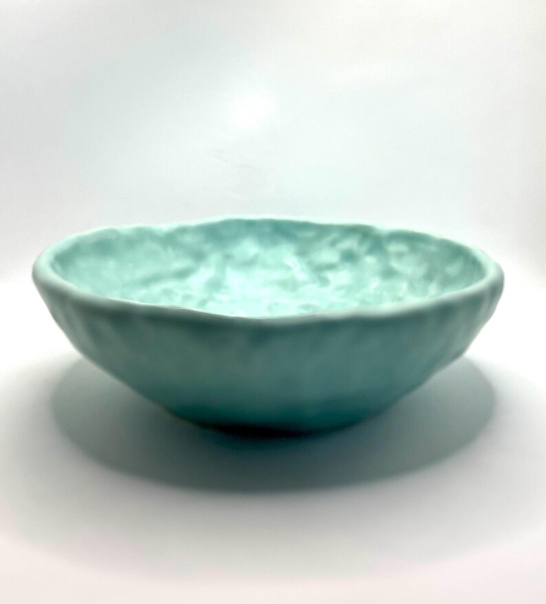 Minimalist Light Blue Pinch Bowl - Handcrafted Matte Finish Design - Etsy