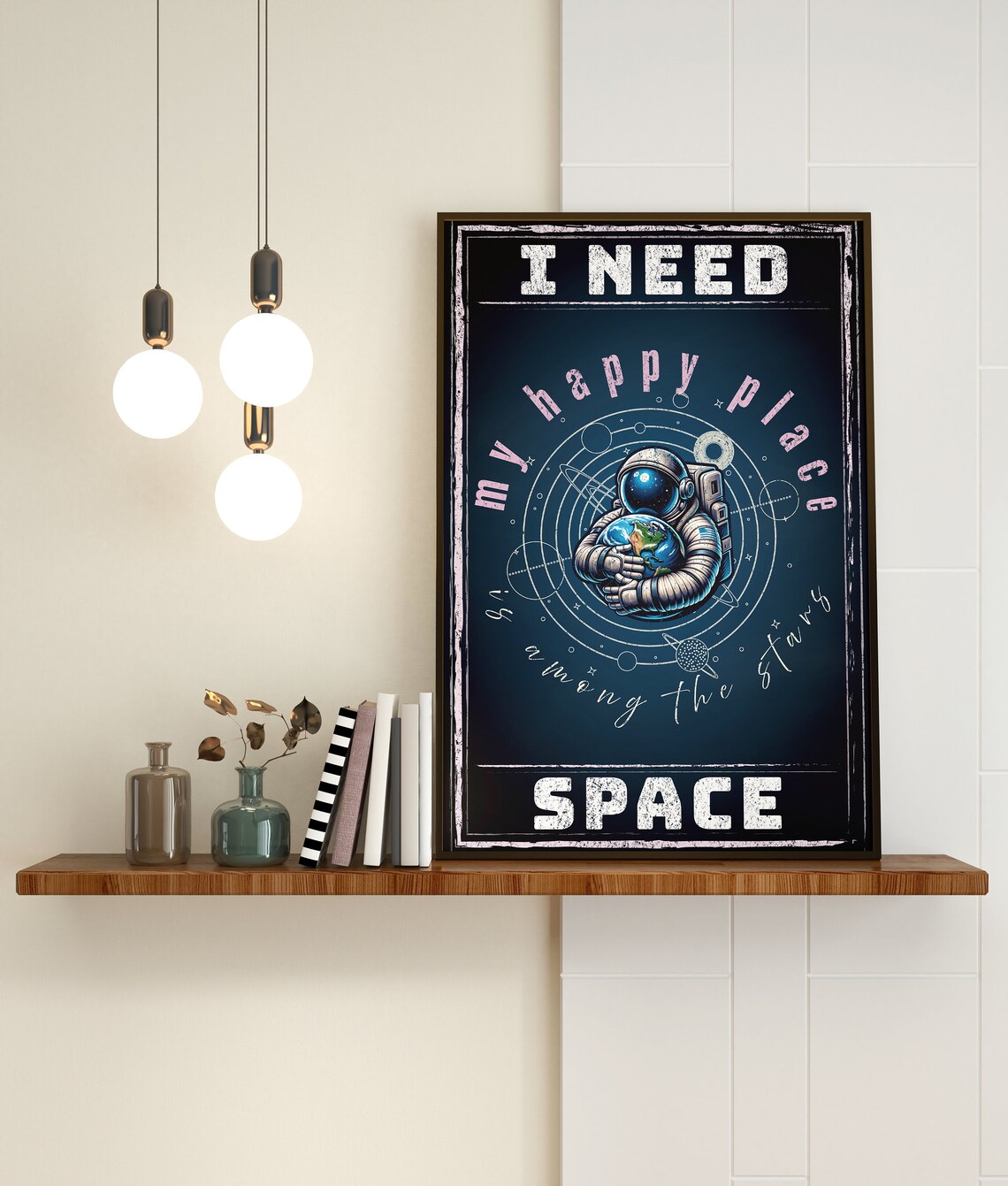 I Need Space PRINTABLE Poster, My Happy Place is Among the Stars, Quote ...