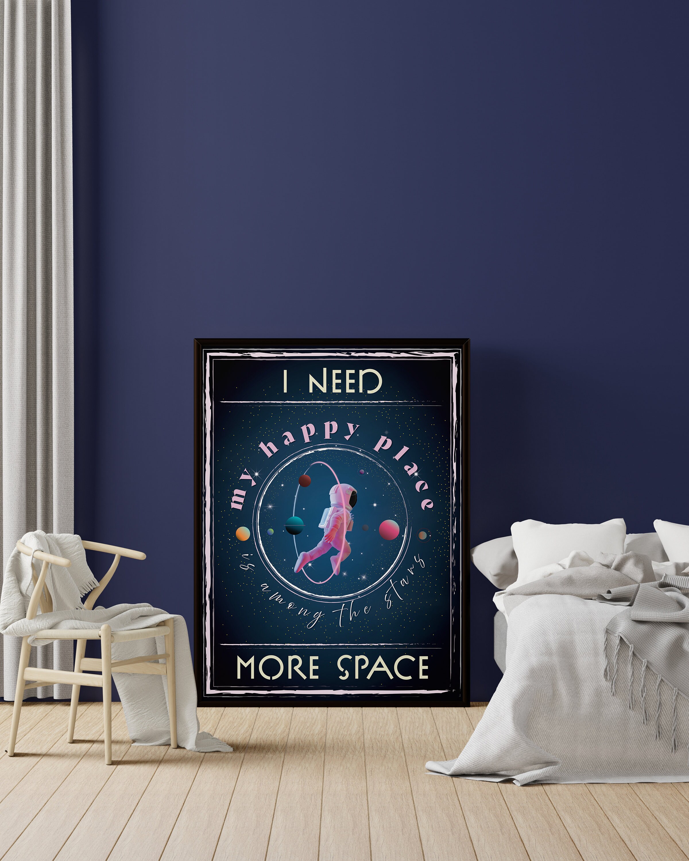 I Need More Space Printable Space Poster Astronaut Among the Stars ...