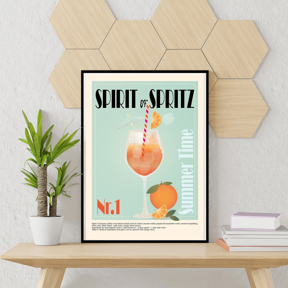 Aperol Spritz, PRINTABLE Cocktail Poster, Aperol Bar Print, Kitchen Bar ...