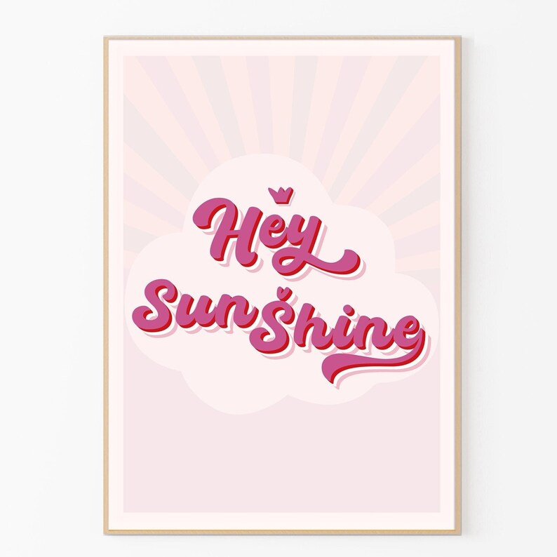 Newborn Babygirl PRINTABLE Poster, Pink Cute Nursery Art Print, Baby ...