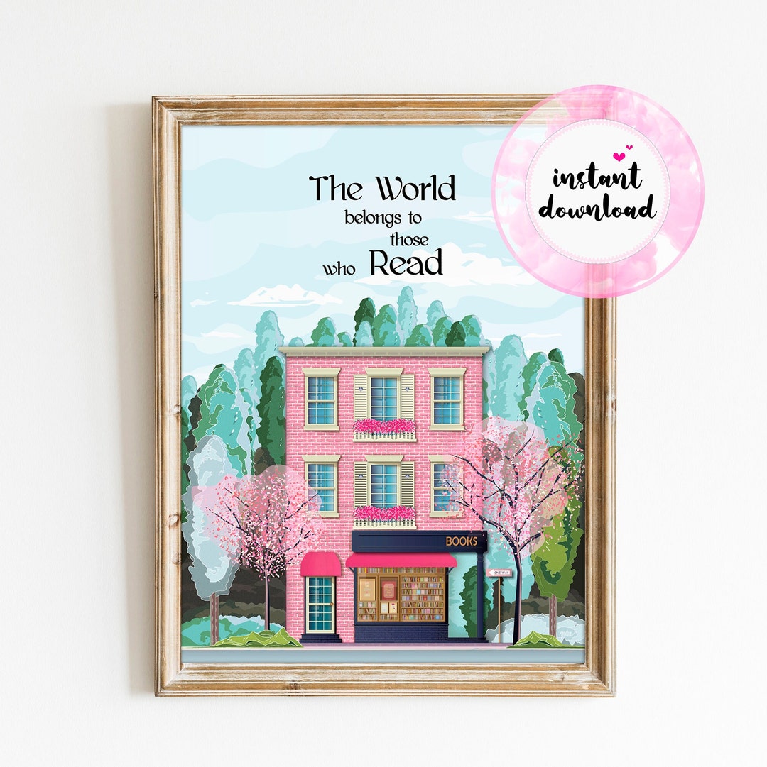 Book Lover Gift Digital Download Poster, Reading Art Print, Home ...