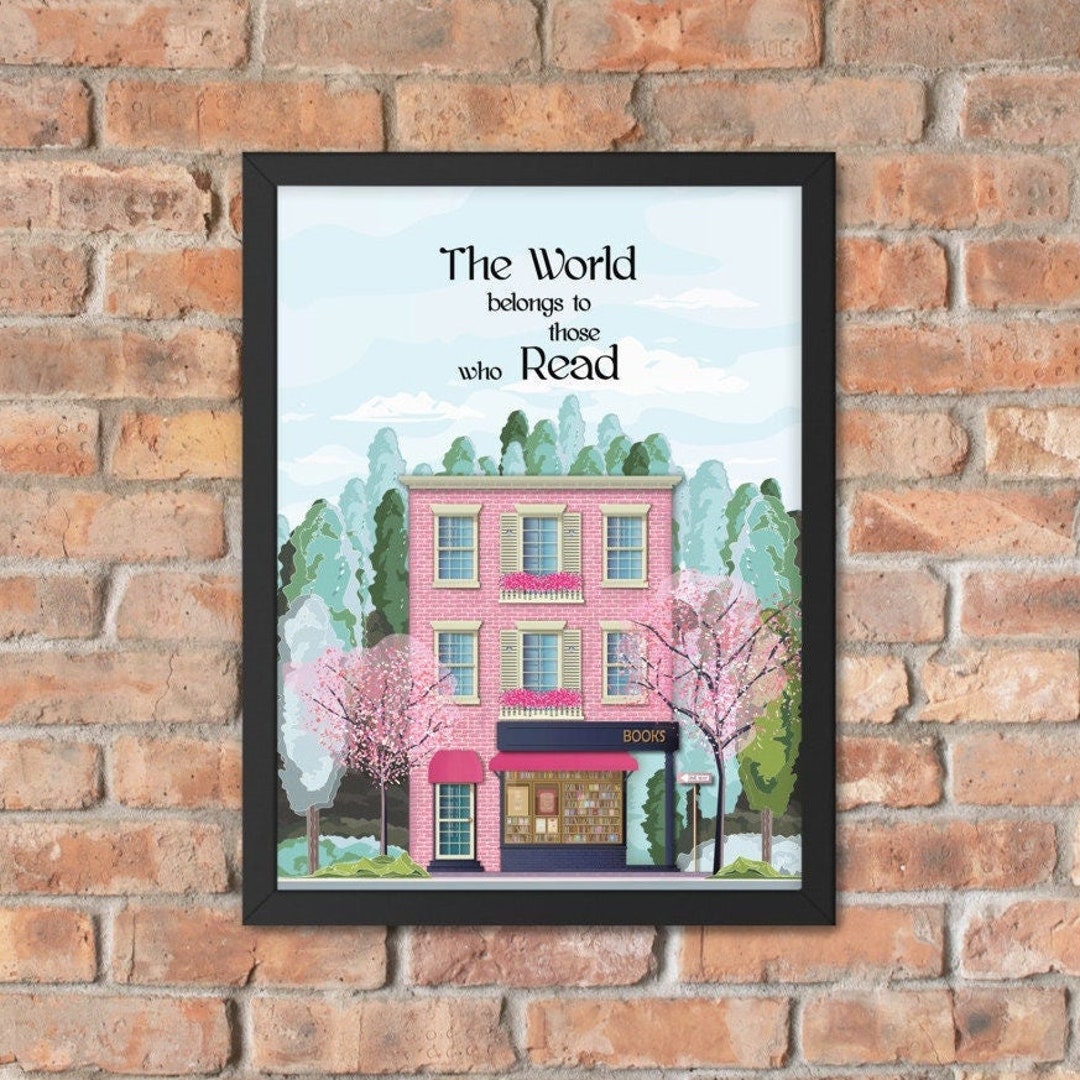Reading Book Quote Art Print, Book Lover Gift, Home Library Decor, the ...