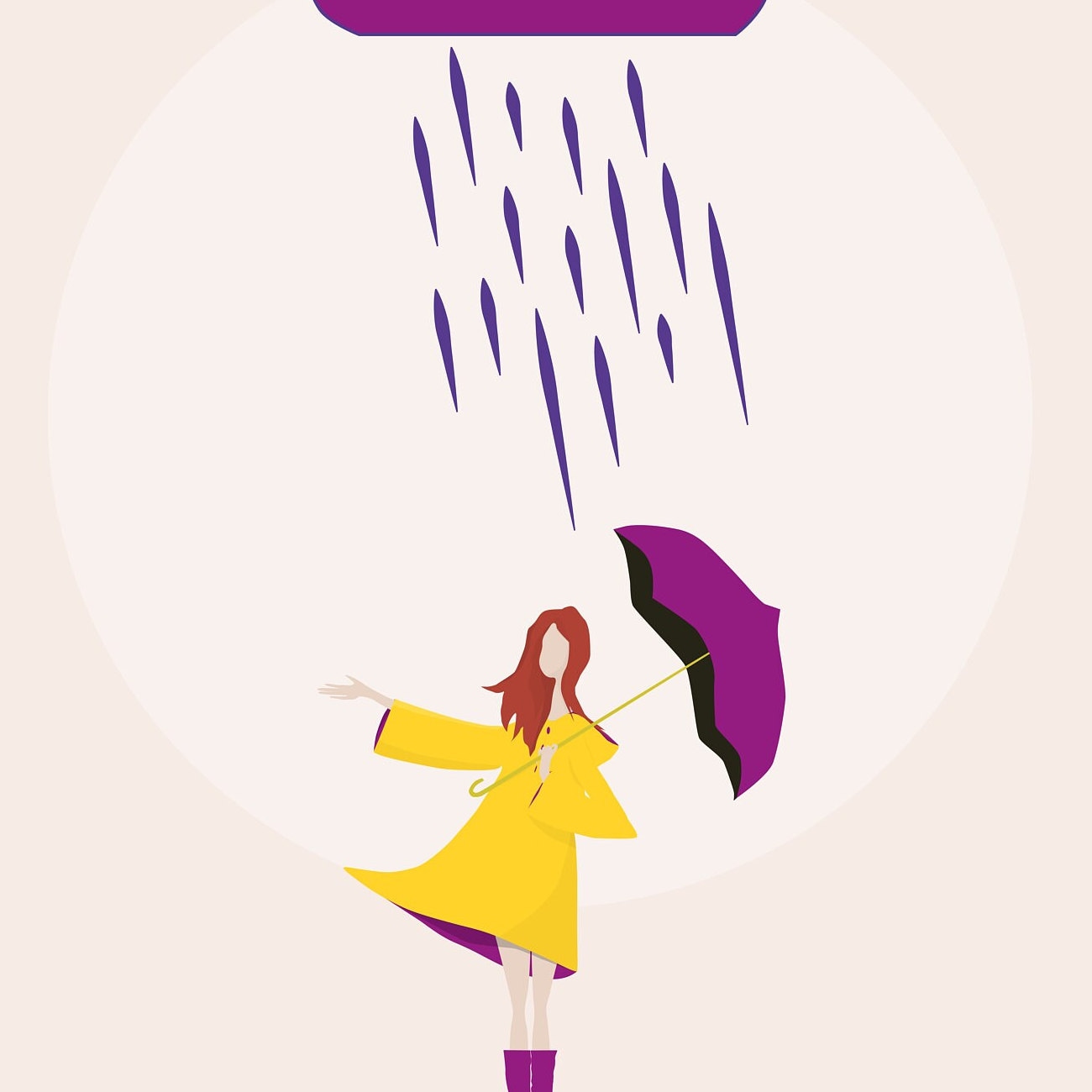 Dance in the Rain, PRINTABLE Cute Inspirational Wall Art, Motivational ...