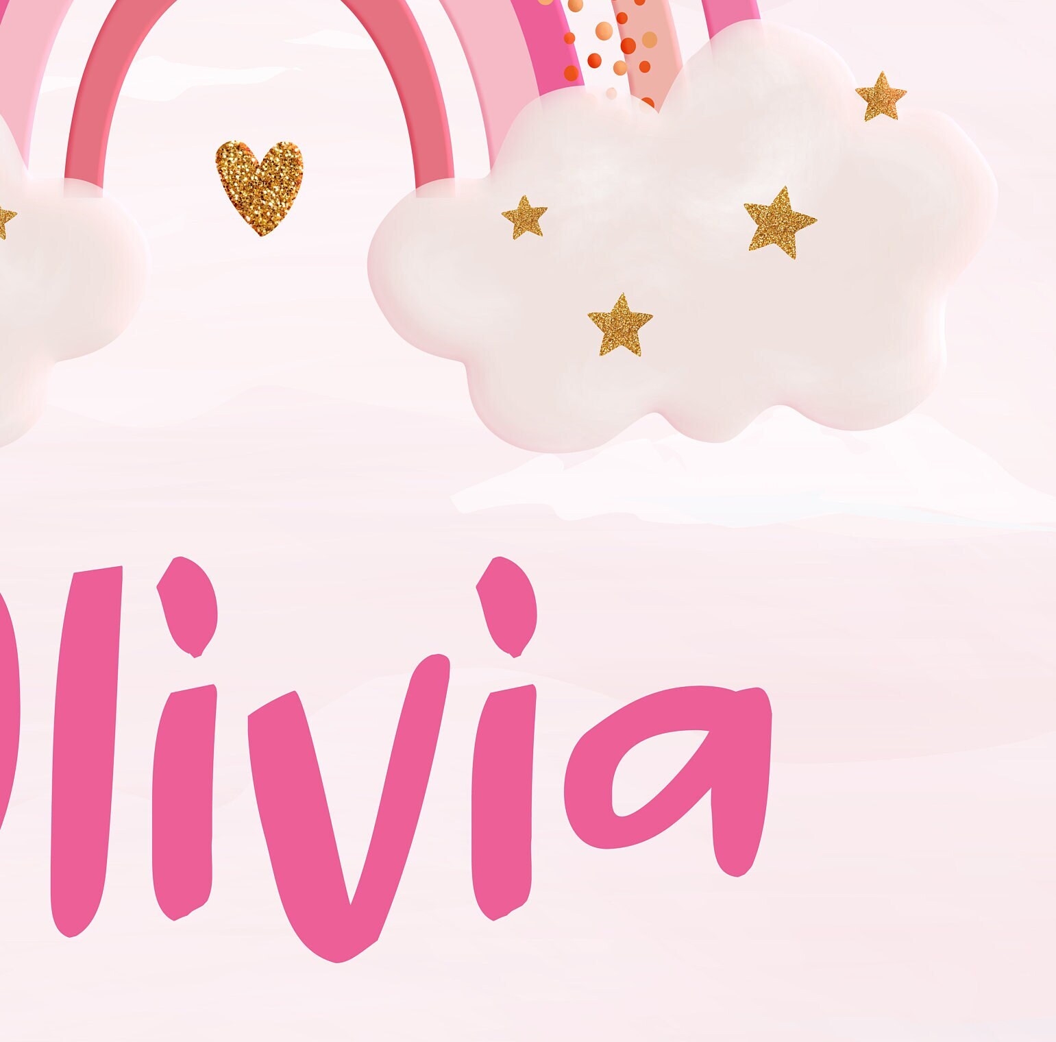 Personalized Baby Name PRINTABLE, Rainbow Custom Name, Pink Nursery ...