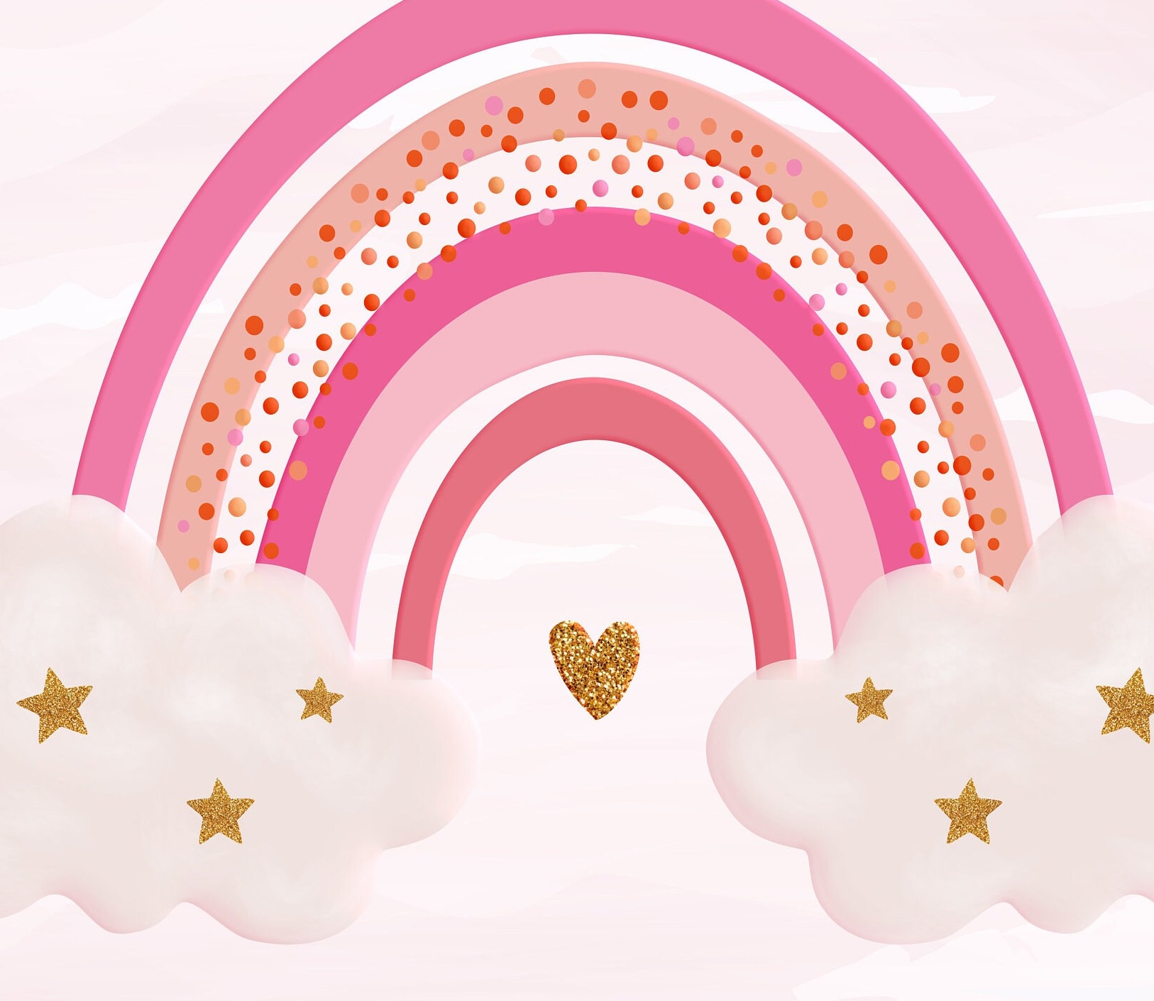 Personalized Baby Name PRINTABLE, Rainbow Custom Name, Pink Nursery ...
