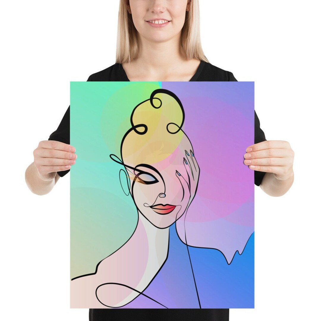 Pop Art Woman Wall Art, Female Comic Pop Art, Beautiful Blonde Lady ...