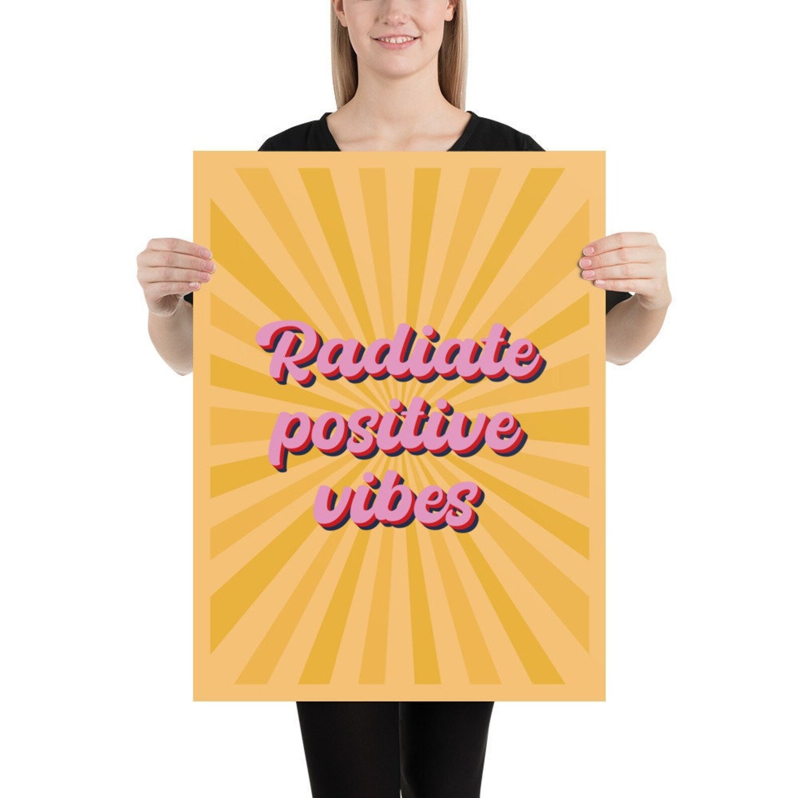 Radiate Positive Vibes Inspirational Quote Motivational | Etsy