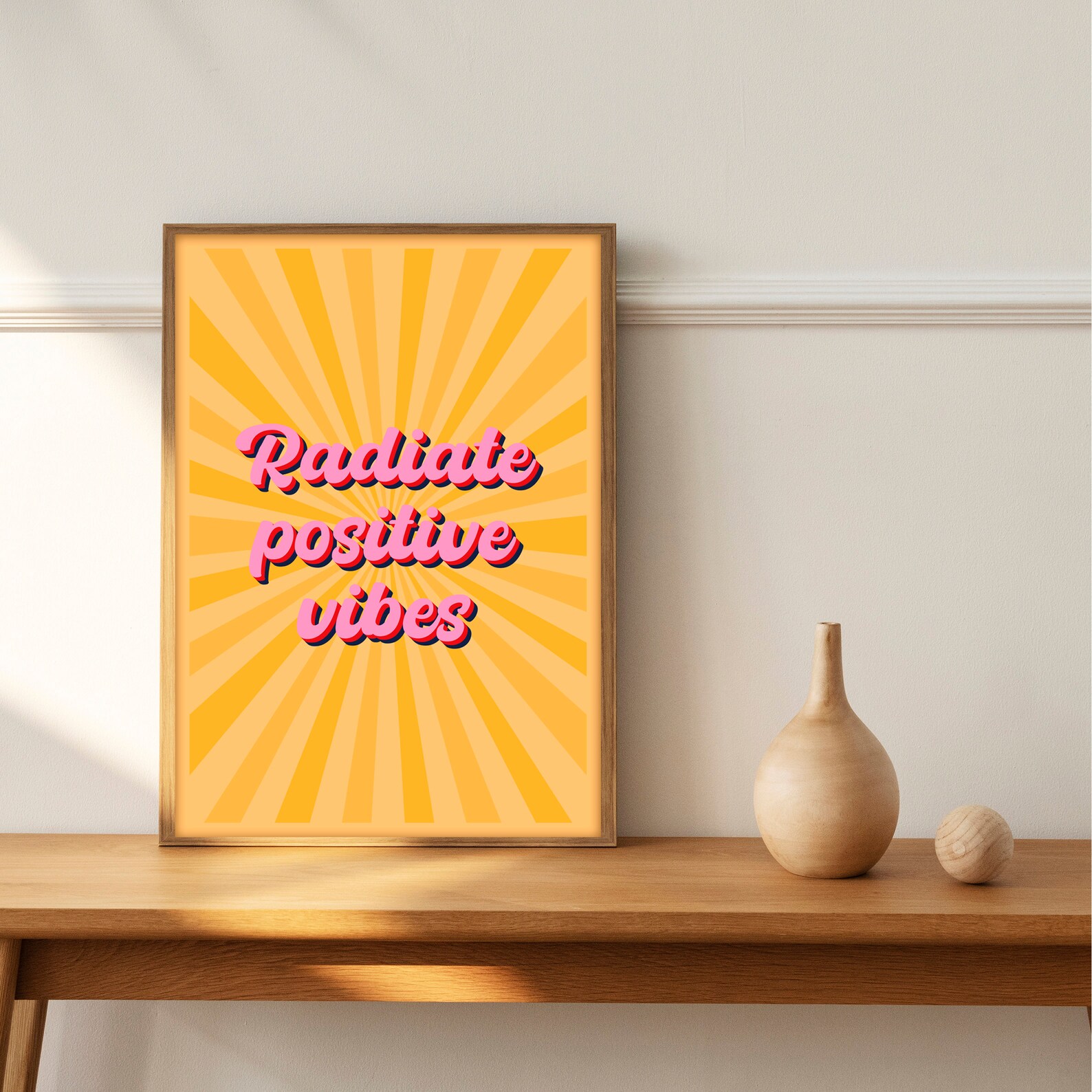 Radiate Positive Vibes Inspirational Quote Motivational | Etsy