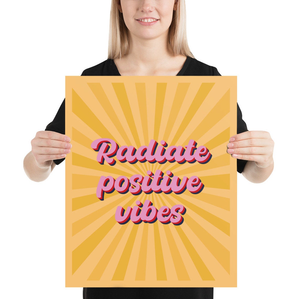 Radiate Positive Vibes Inspirational Quote Motivational | Etsy