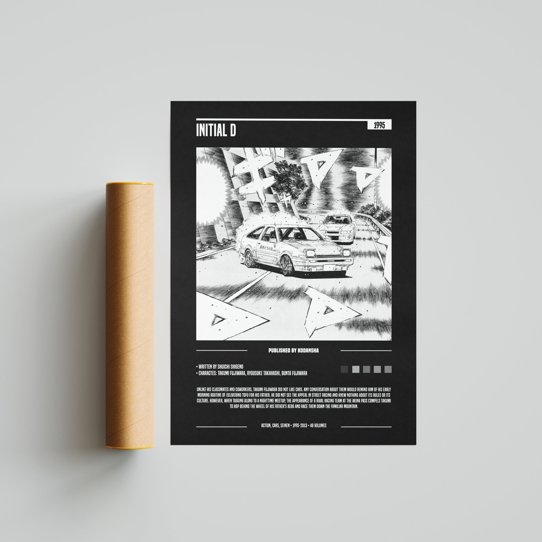 Initial D Poster AE86 Trueno JDM Initial D Manga Initial - Etsy