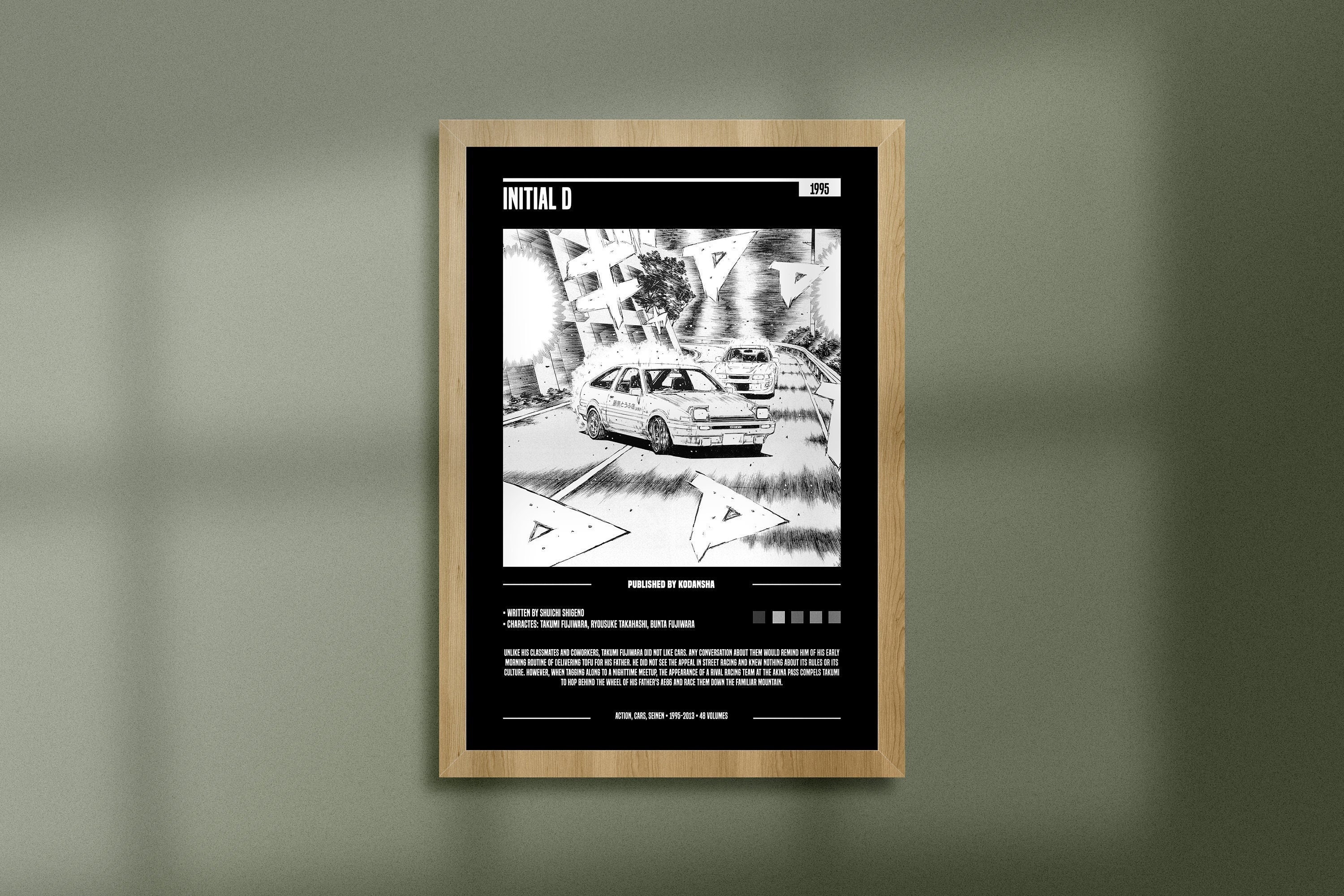 Initial D Poster AE86 Trueno JDM Initial D Manga Initial - Etsy