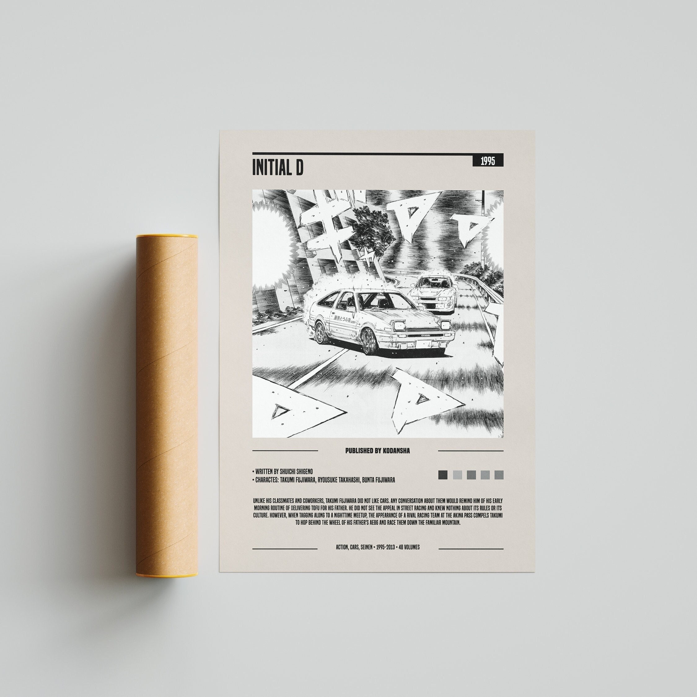 Initial D Poster AE86 Trueno JDM Initial D Manga Initial - Etsy