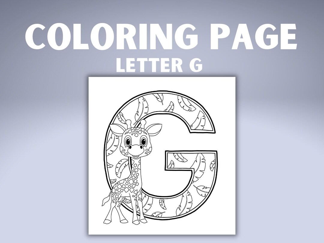 Coloring Letter G - Etsy