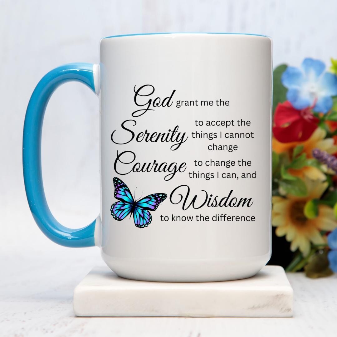 Serenity Prayer Coffee Mug, Mindfulness Mug, Inner Peace Cup ...