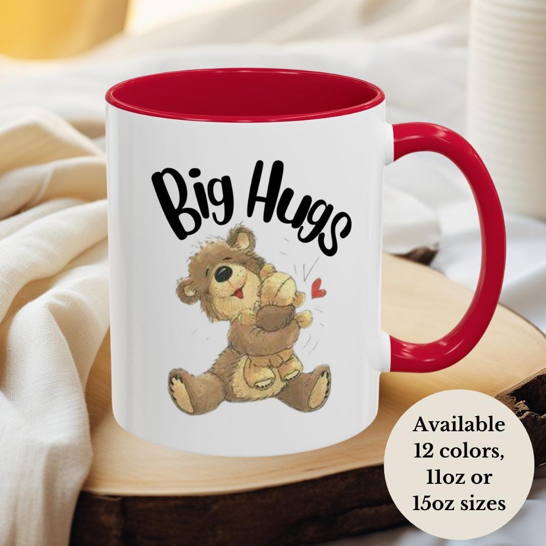 Teddy Bear Hug Mug, Heartwarming Design, Adorable Teddy Bear ...