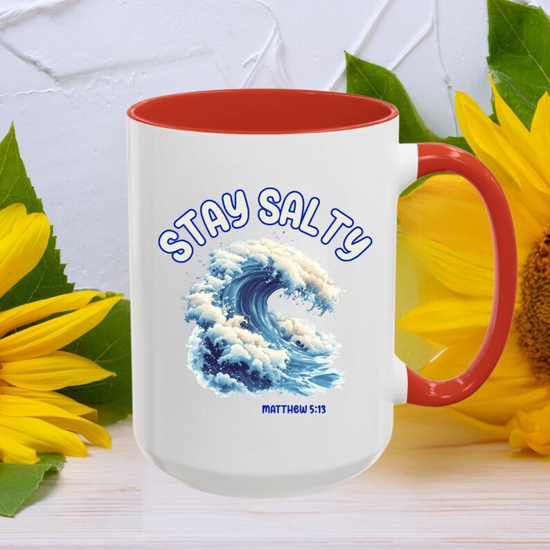 Stay Salty Matthew 5:13 Bible Scripture Verse Coffee Mug, Christian ...