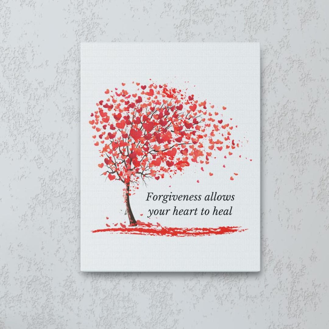 Forgiveness Wall Art, Heart Healing Decor, Inspirational Wall Art ...