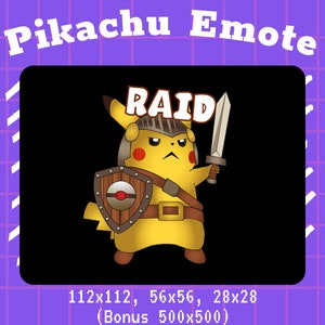 Pikachu Raid Emote Twitch Emote Raid Pokemon Pikachu Discord Youtube ...